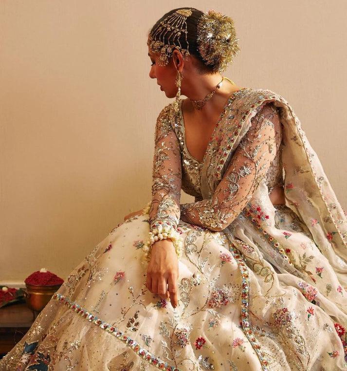 Custom Embroidered Pakistani Wedding Dress: Maria B Design - Etsy