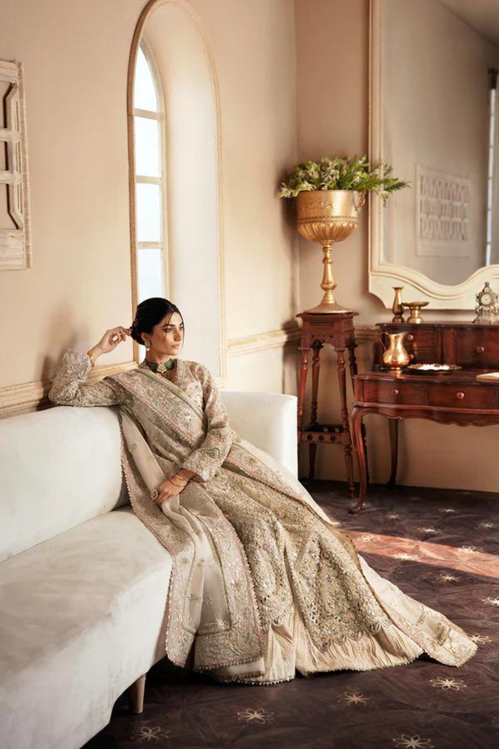 Embroidered Organza Pakistani Wedding Dress: Sharara, Nikah, Eid Outfit ...