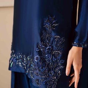 Embroidered Raw Silk Shalwar Kameez: Pakistani Partywear Nikkah Dress ...