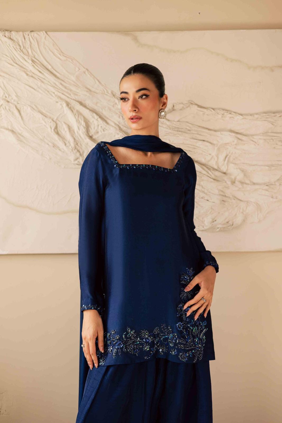 Embroidered Raw Silk Shalwar Kameez: Pakistani Partywear Nikkah Dress ...