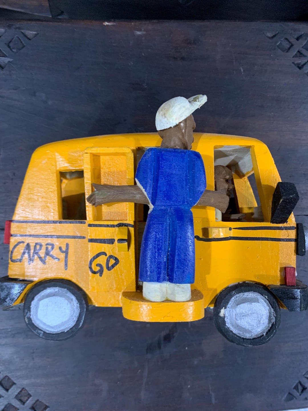 African Carved Wood School Bus Toy, Folk Art - Etsy