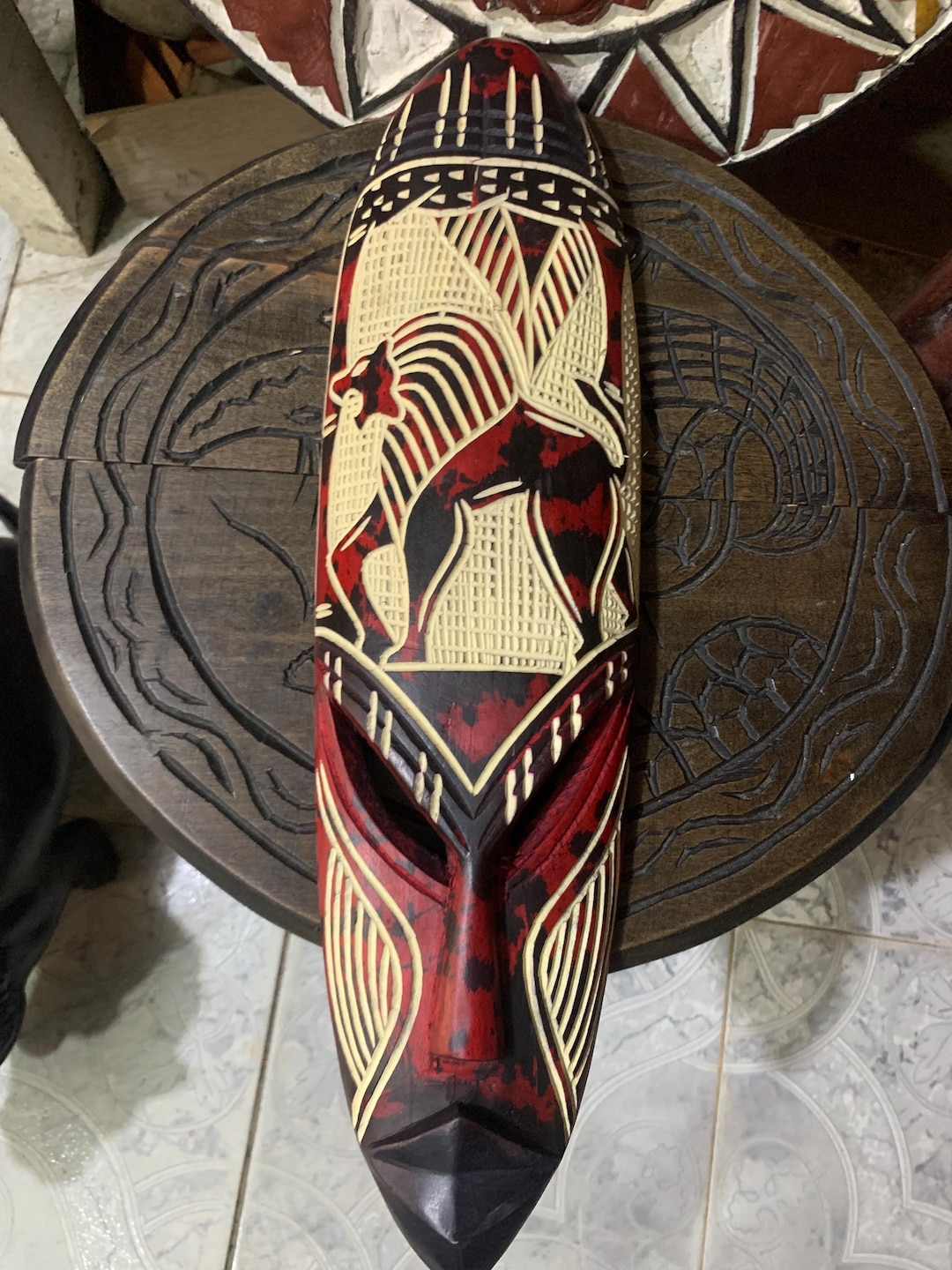 African Izubu Diety Mask, Tribal Lion Mask, Unique Lion Mask, Cultural ...
