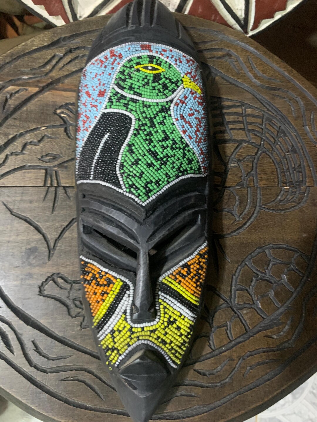 Beaded African Mask, Odinaka Eyes, Cultural Wall Decor - Etsy