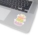 Macaron Kittens Sticker | Cute Cat Dessert Sticker | Kawaii Macaron ...