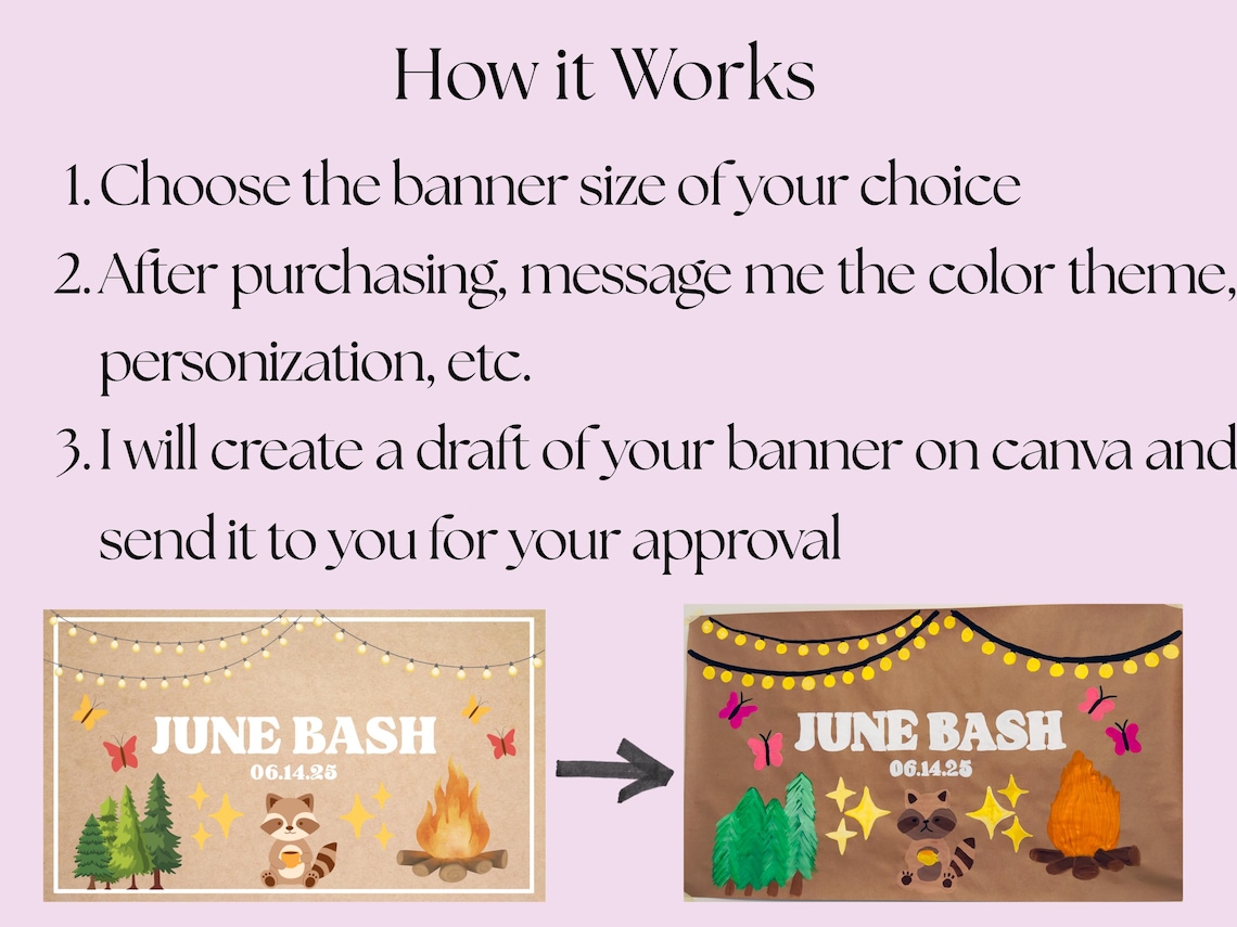 Hand Painted Banners Customized for Events, Hand Painted Craft Paper ...