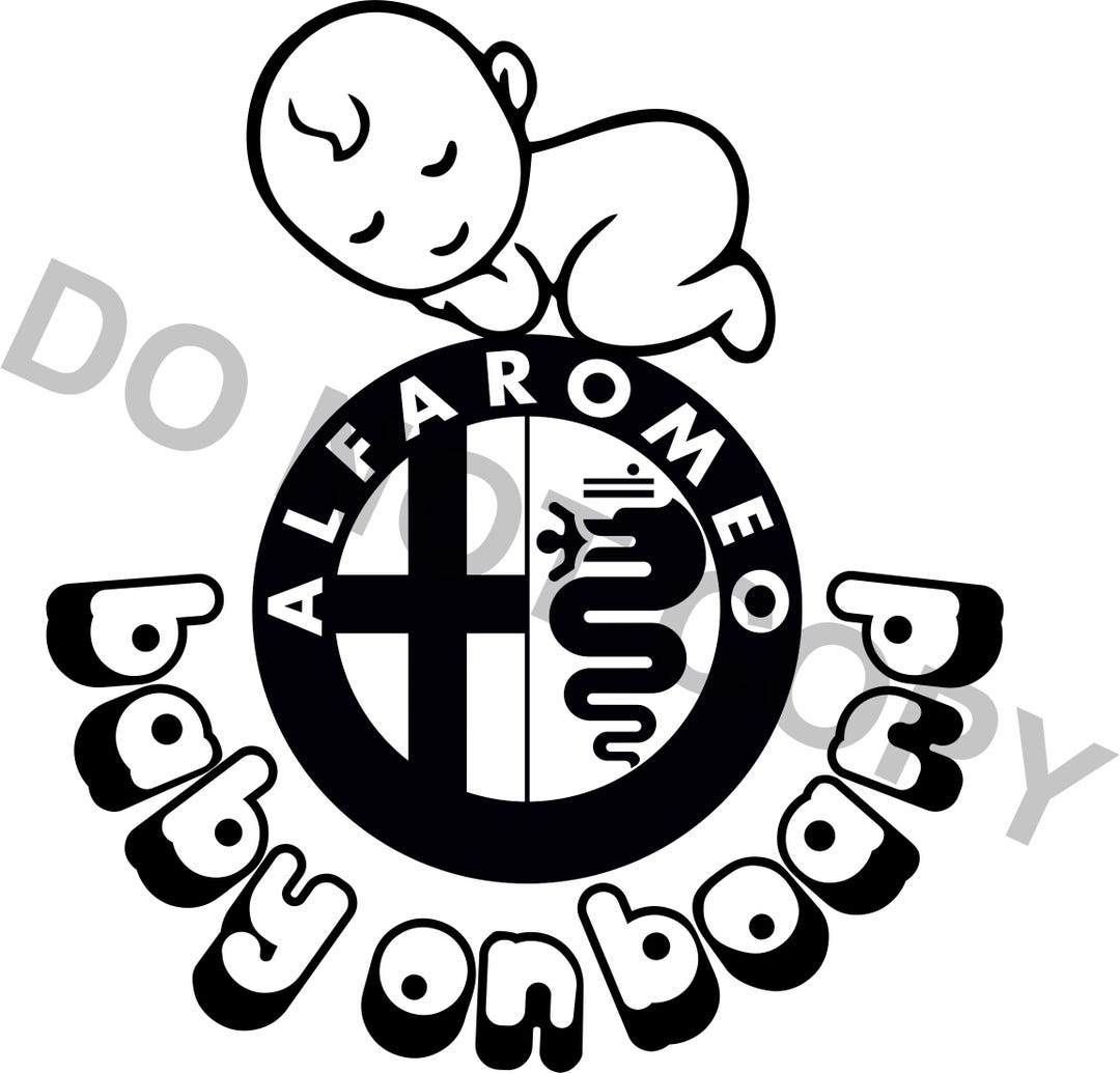Baby on Board Alfa Romeo SVG Png Cdr Eps Dfx |car Safety Sticker ...