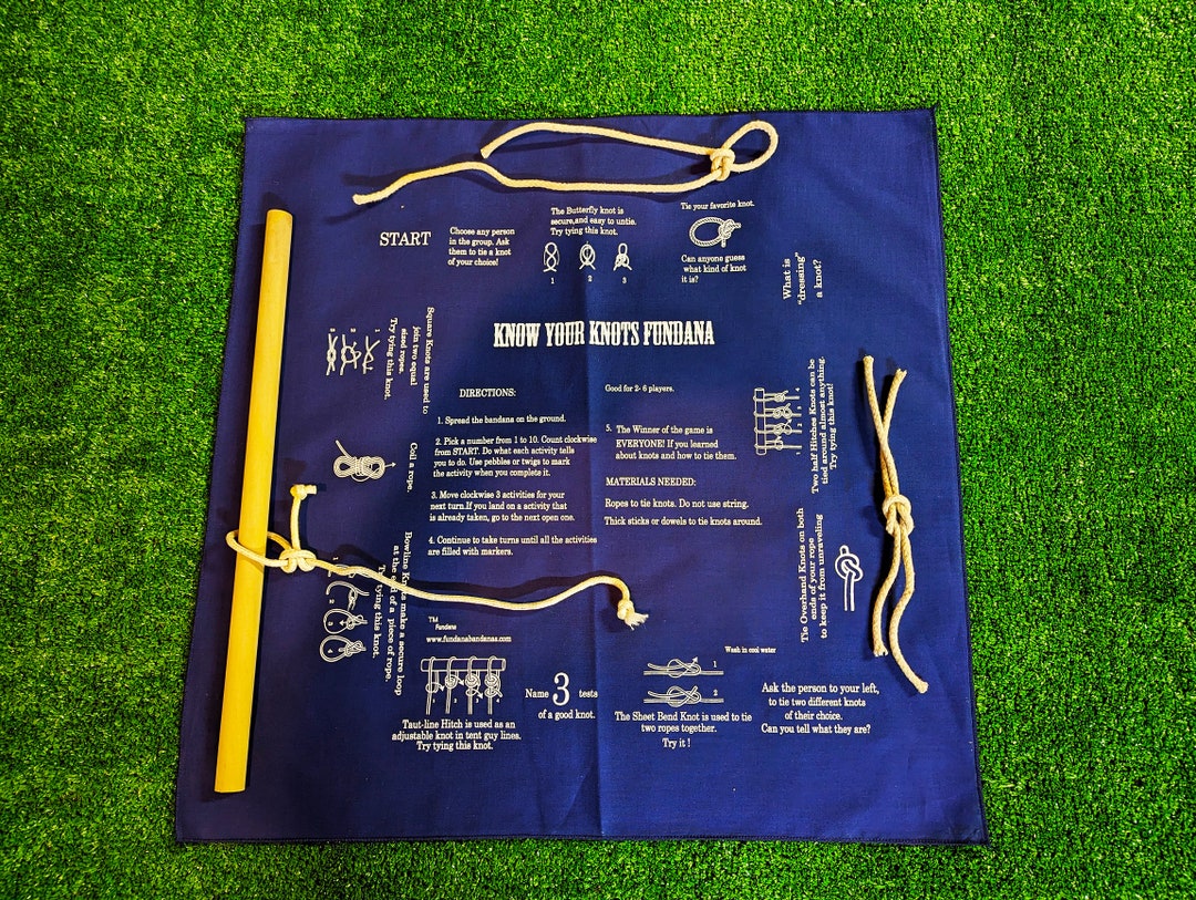 New Knot Tying Game Bigger Knots Three Colors-navy Royal - Etsy