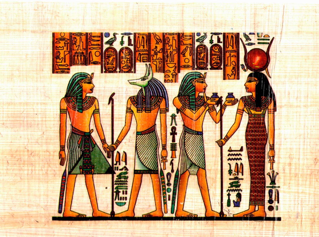 Egyptian Papyrus Prints — 4x6 (unframed) Authentic Ancient Art on Real ...
