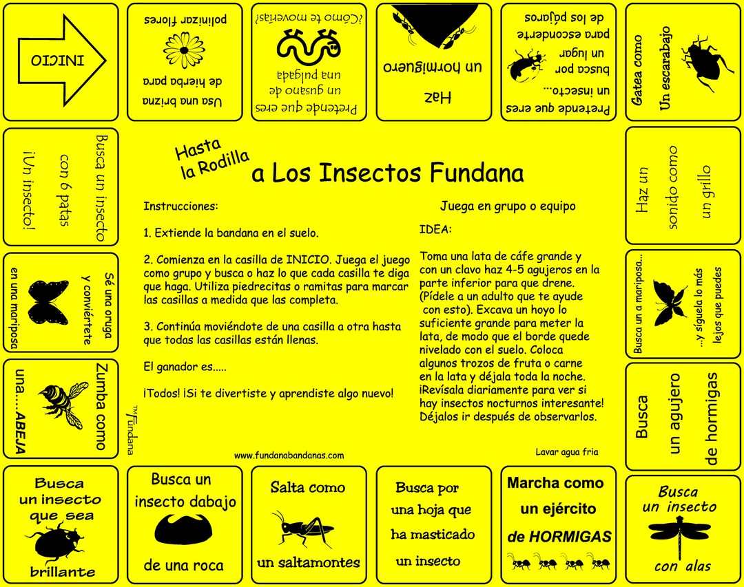 Spanish Bug Scavenger Hunt Bandana for Kids (ages 3-6) - Etsy