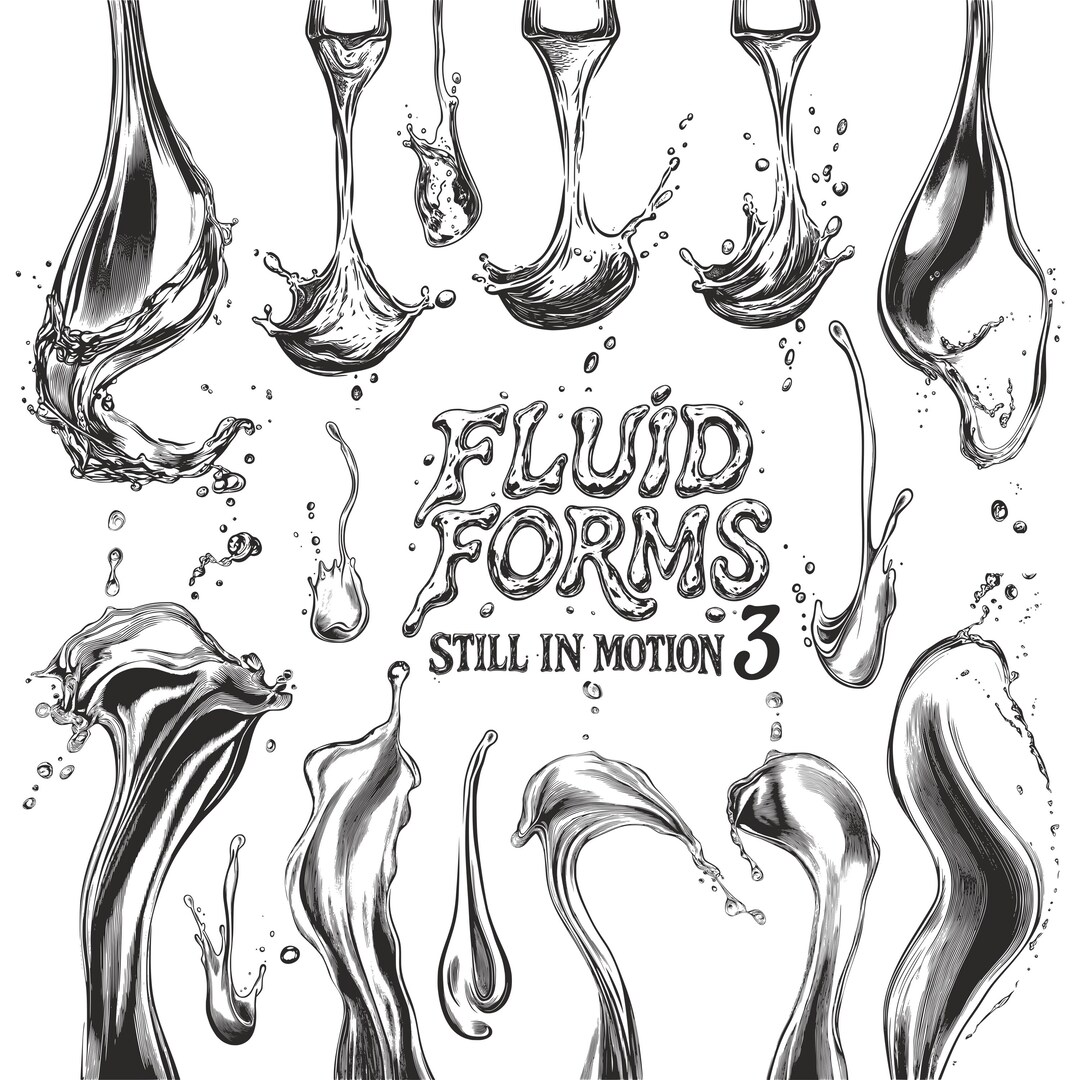 Fluid Forms Vol. 3 – Vortex Splash Clipart for Layout Design, Editorial ...