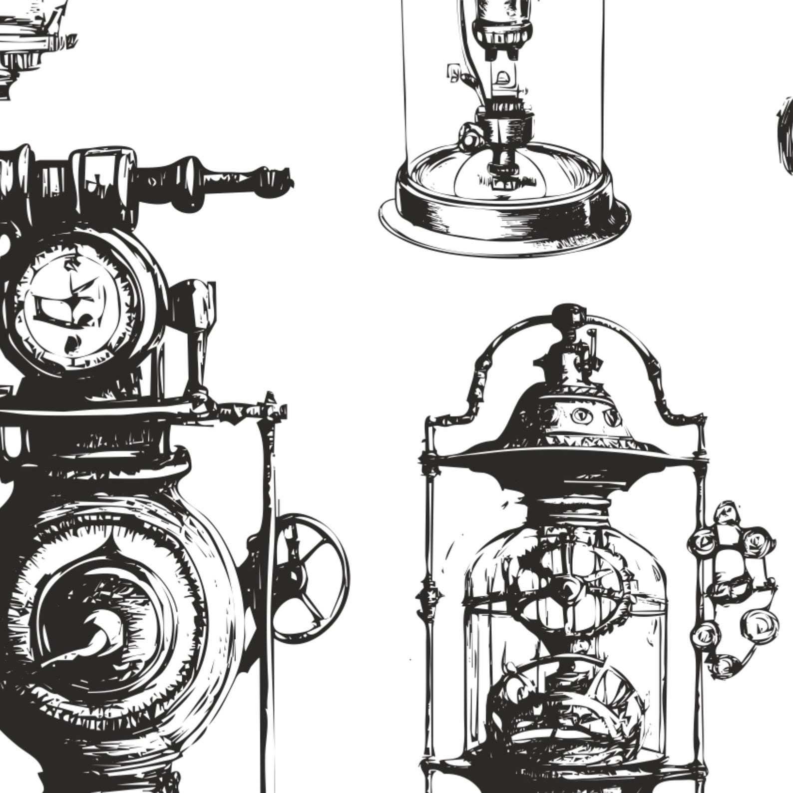Designed to Do Vol. 2 – Steampunk Device Illustration Set | Hand-drawn ...