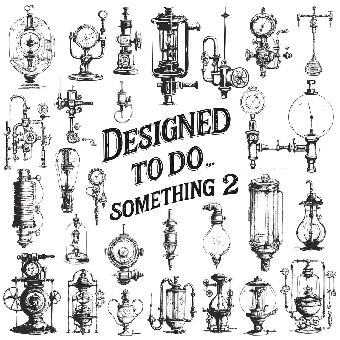 Designed to Do Vol. 2 – Steampunk Device Illustration Set | Hand-drawn ...