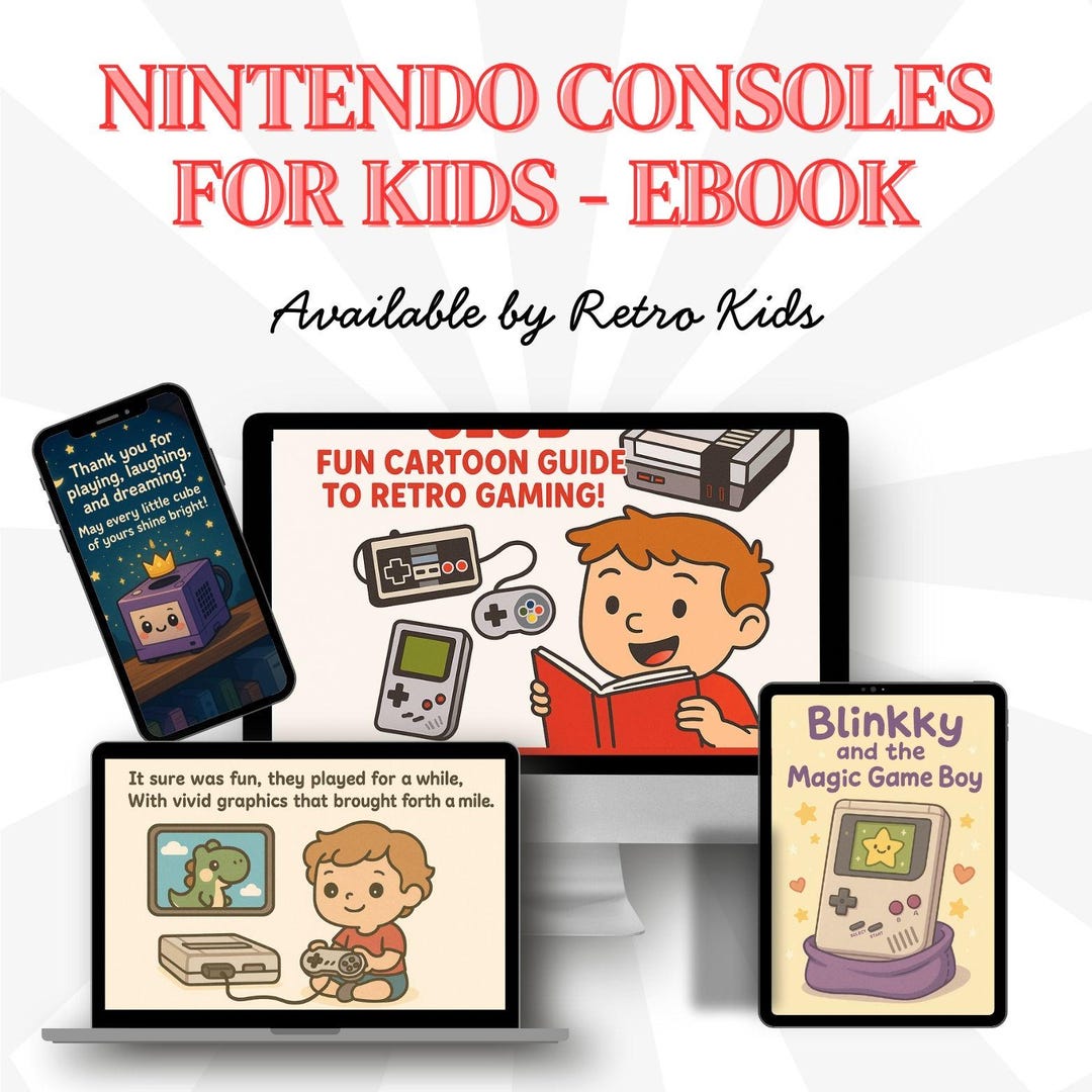 Nintendo - A Cartoon Guide to Gaming's Golden Age - Etsy