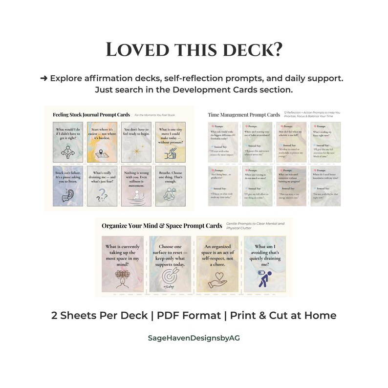 Procrastination Buster Cards: Printable Productivity Prompts (PDF ...