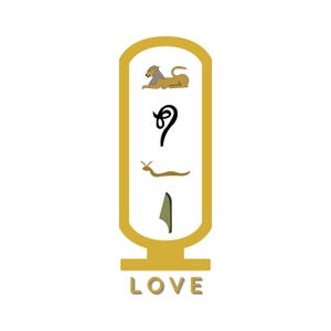 LOVE Hieroglyph Clipart Set – Ancient Egyptian Cartouche Symbol SVG ...