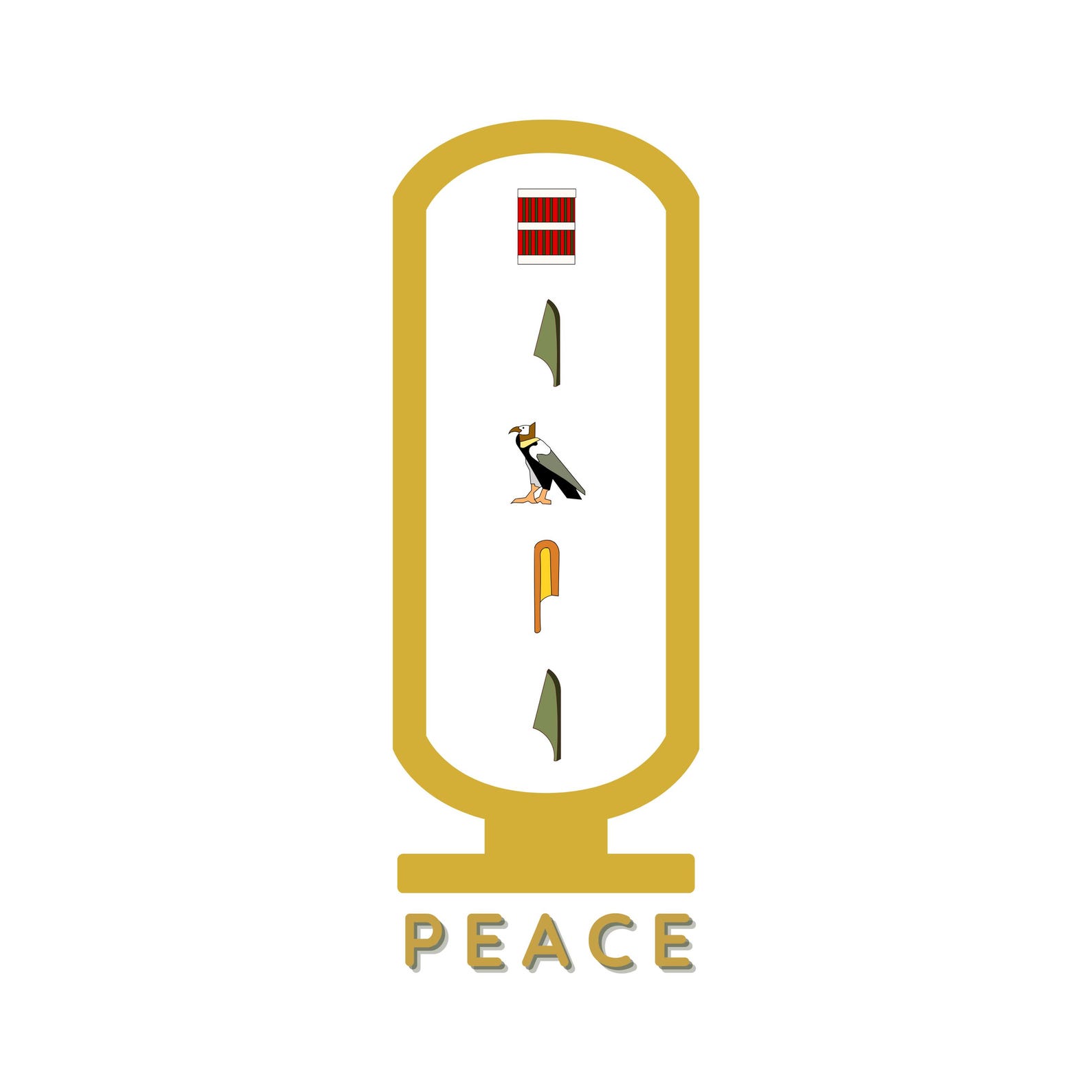 Peace Hieroglyph SVG Bundle: Ancient Egyptian Cartouche Design (digital ...