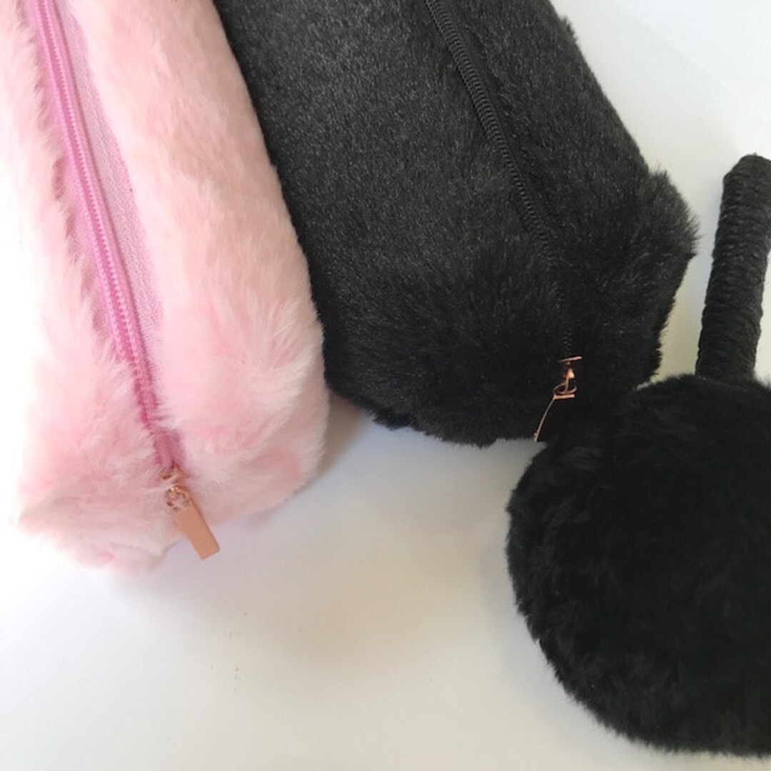 Plush Pencil Pouch and Plush Furball Pen Set - Etsy