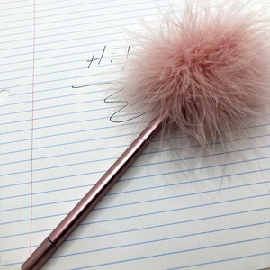 Metallic Fluffy Gel Pen . Clueless Pen - Etsy