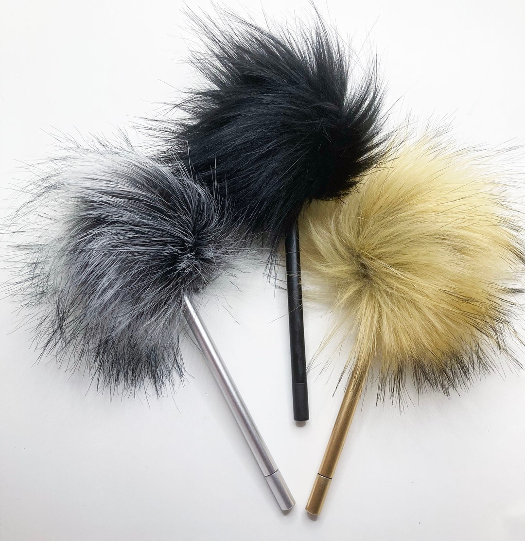 Pom Pom Pen . Metallic Gel Pen . Fur Pen - Etsy