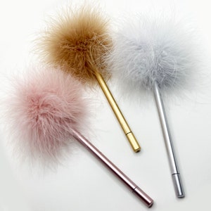 Metallic Fluffy Gel Pen . Clueless Pen - Etsy