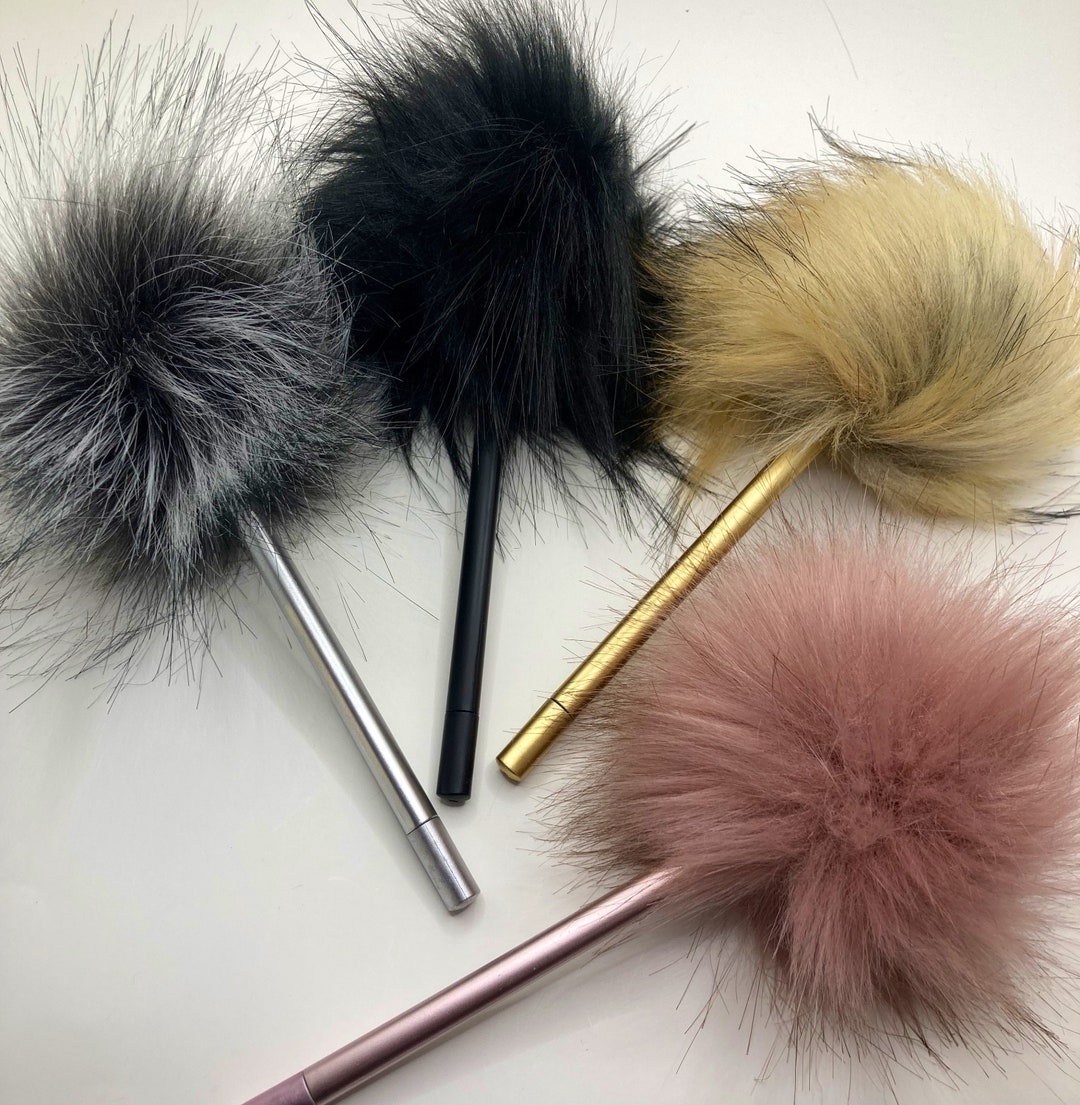 Pom Pom Pen . Metallic Gel Pen . Fur Pen - Etsy