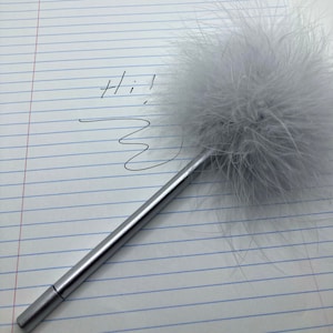 Metallic Fluffy Gel Pen . Clueless Pen - Etsy