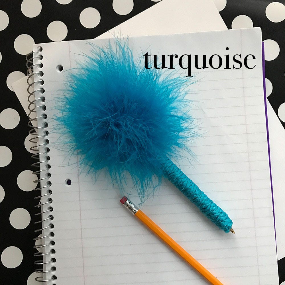 Fluffy Feather Pen . Clueless Pen - Etsy UK