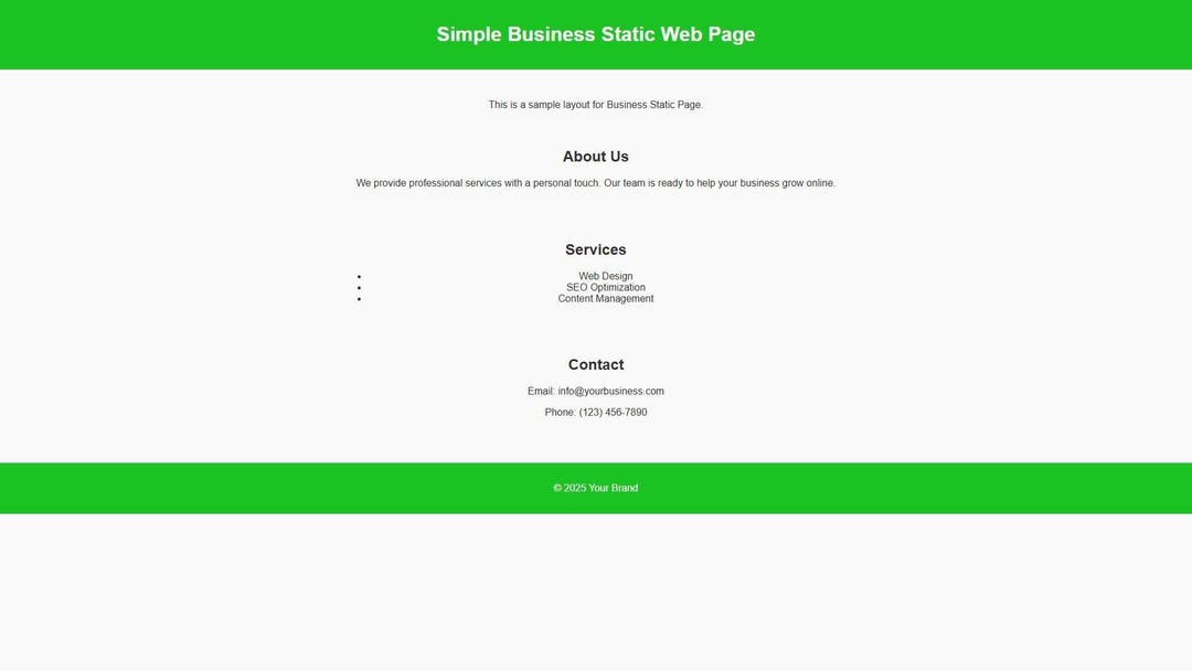 Static Page — Simple One-page Website That Works - Etsy