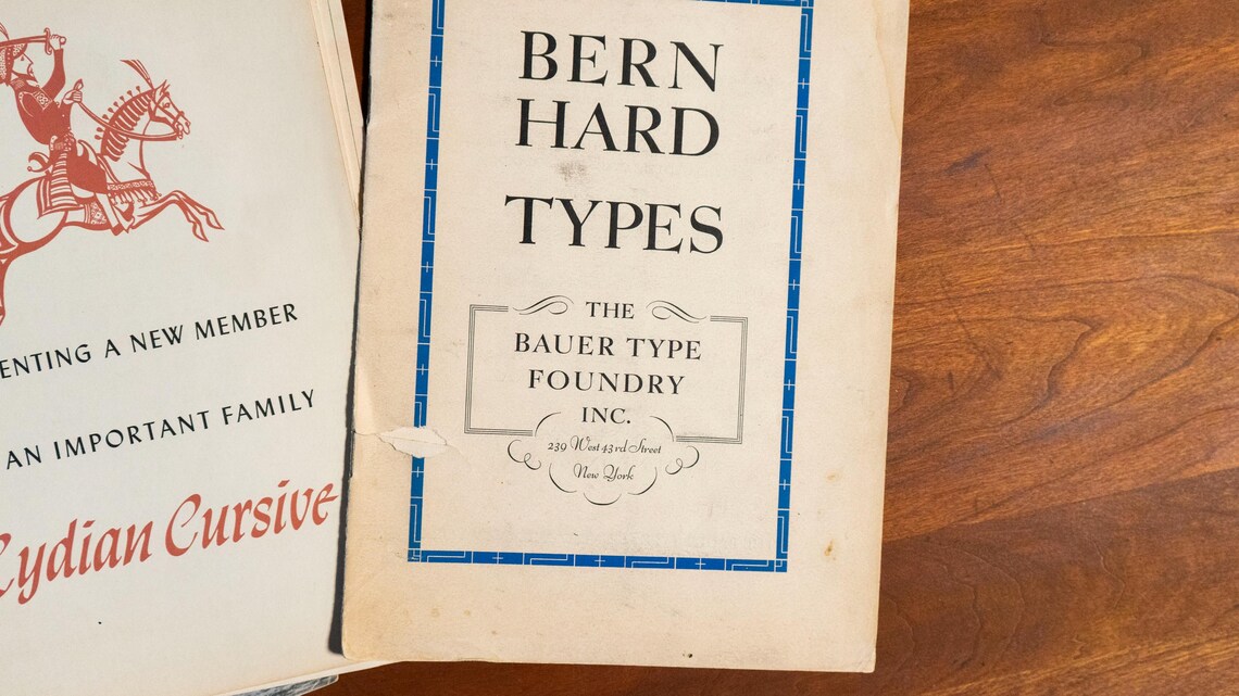 Vintage Type Specimen Graphic Design Typography Booklets - Etsy