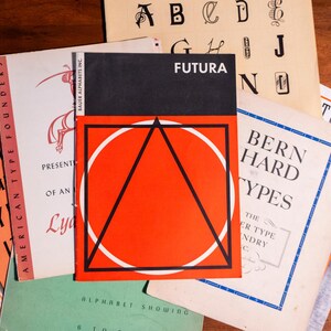 Vintage Type Specimen Graphic Design Typography Booklets - Etsy