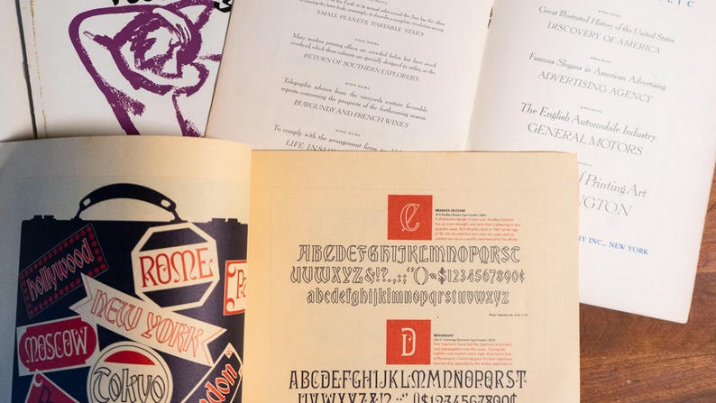 Vintage Type Specimen Graphic Design Typography Booklets - Etsy
