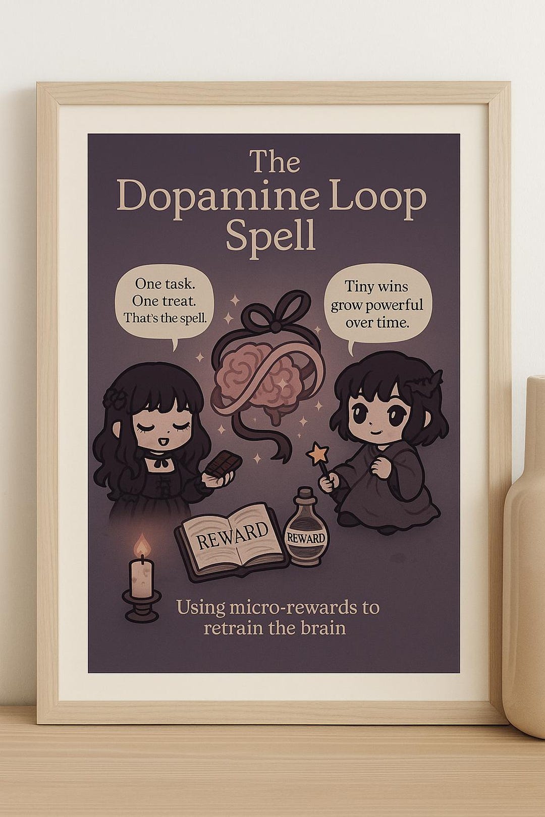 Audhd Motivation Printable: Dopamine Loop Task/reward System (PDF ...