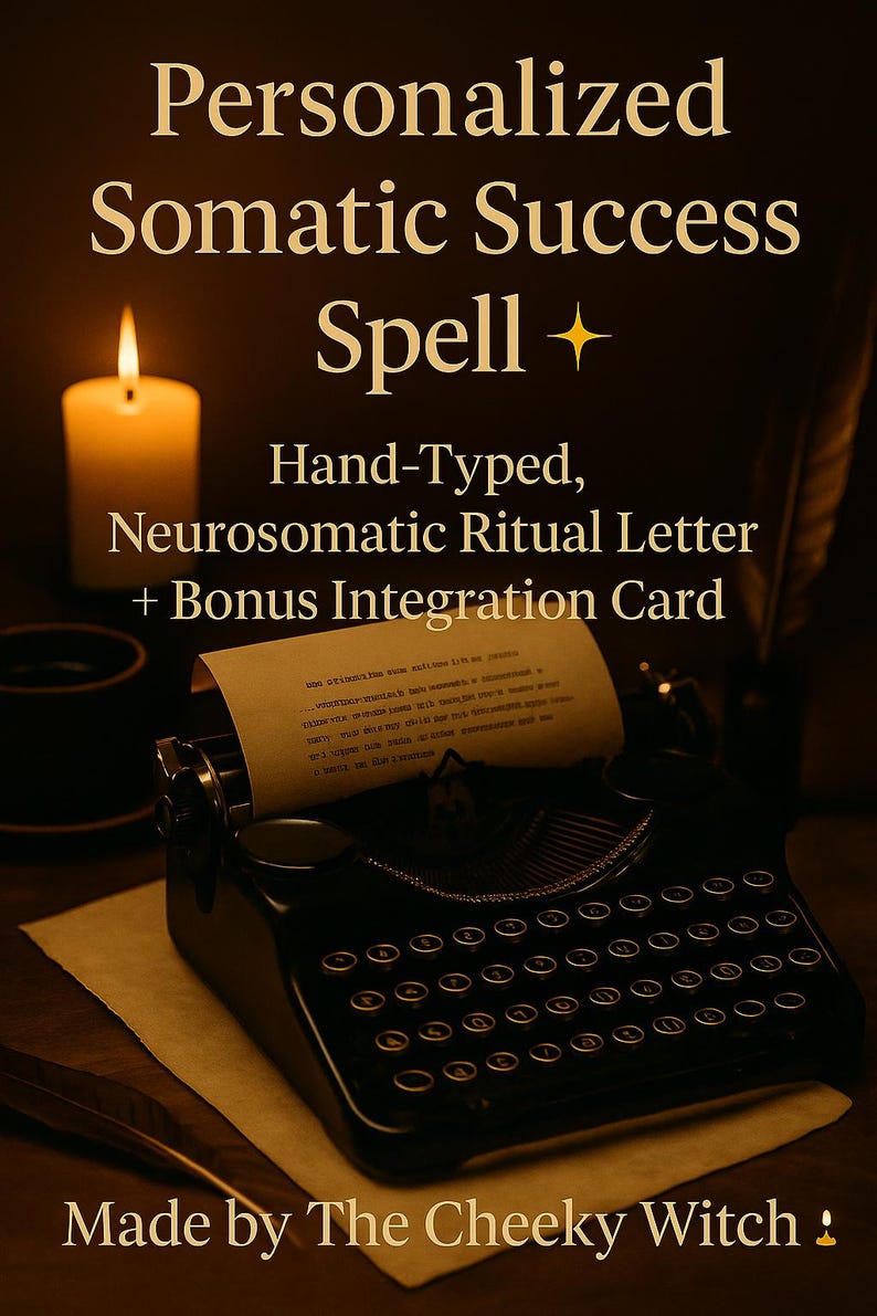 Somatic Success Spell — Ritual Letter + Bonus Integration Card (tier I ...