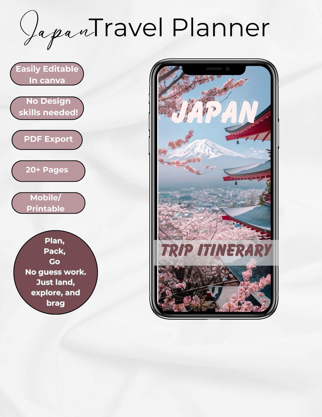Complete Japan Trip Itinerary | Printable PDF for Easy Japan Travel ...