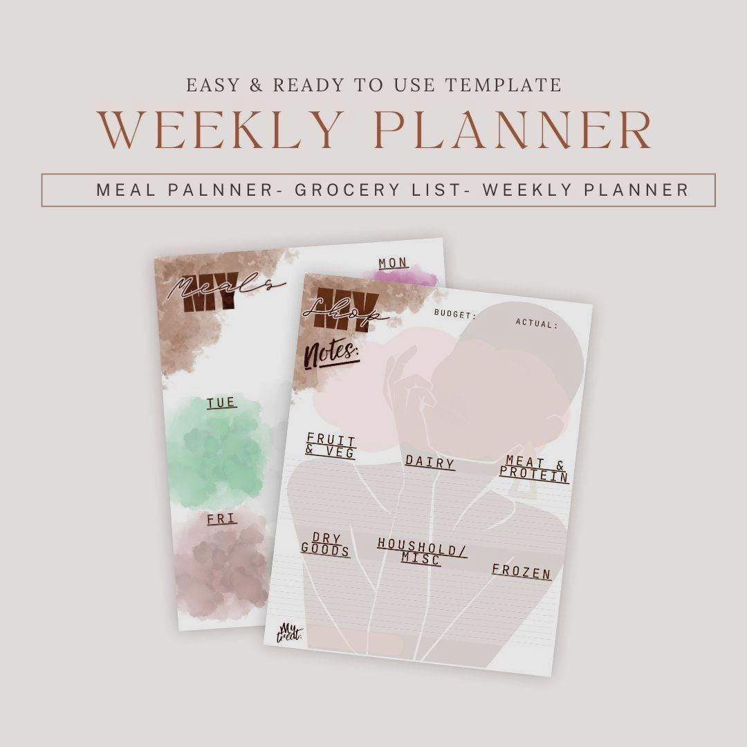 Printable Weekly Grocery Planner - Etsy