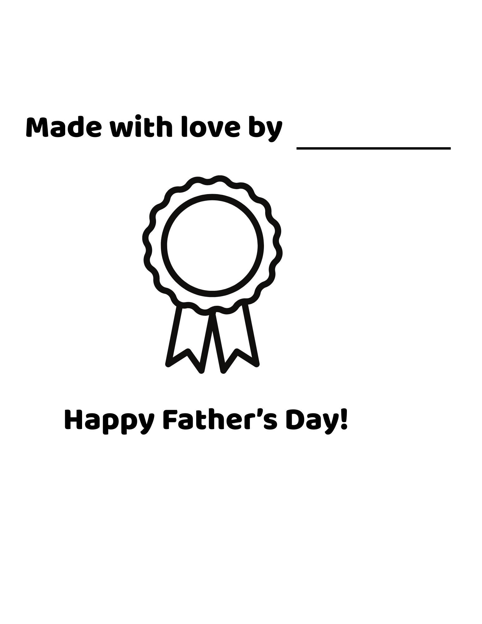 Printable Father’s Day Mini Booklet for Kids – Fill-in-the-blank Gift ...