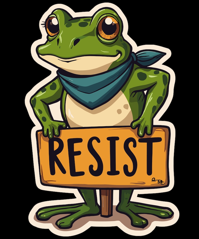 2025 Resist Portland Frog Protest Digital PNG SVG - Etsy España
