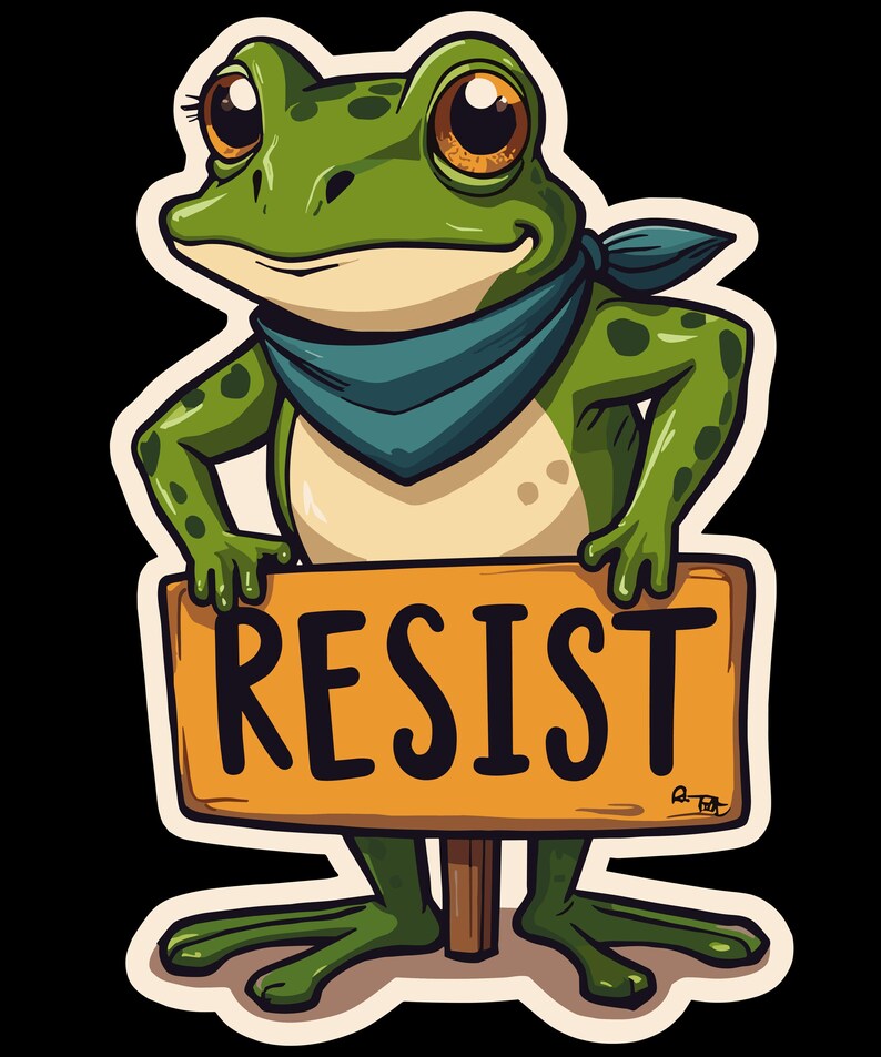2025 Resist Portland Frog Protest Digital PNG SVG - Etsy España