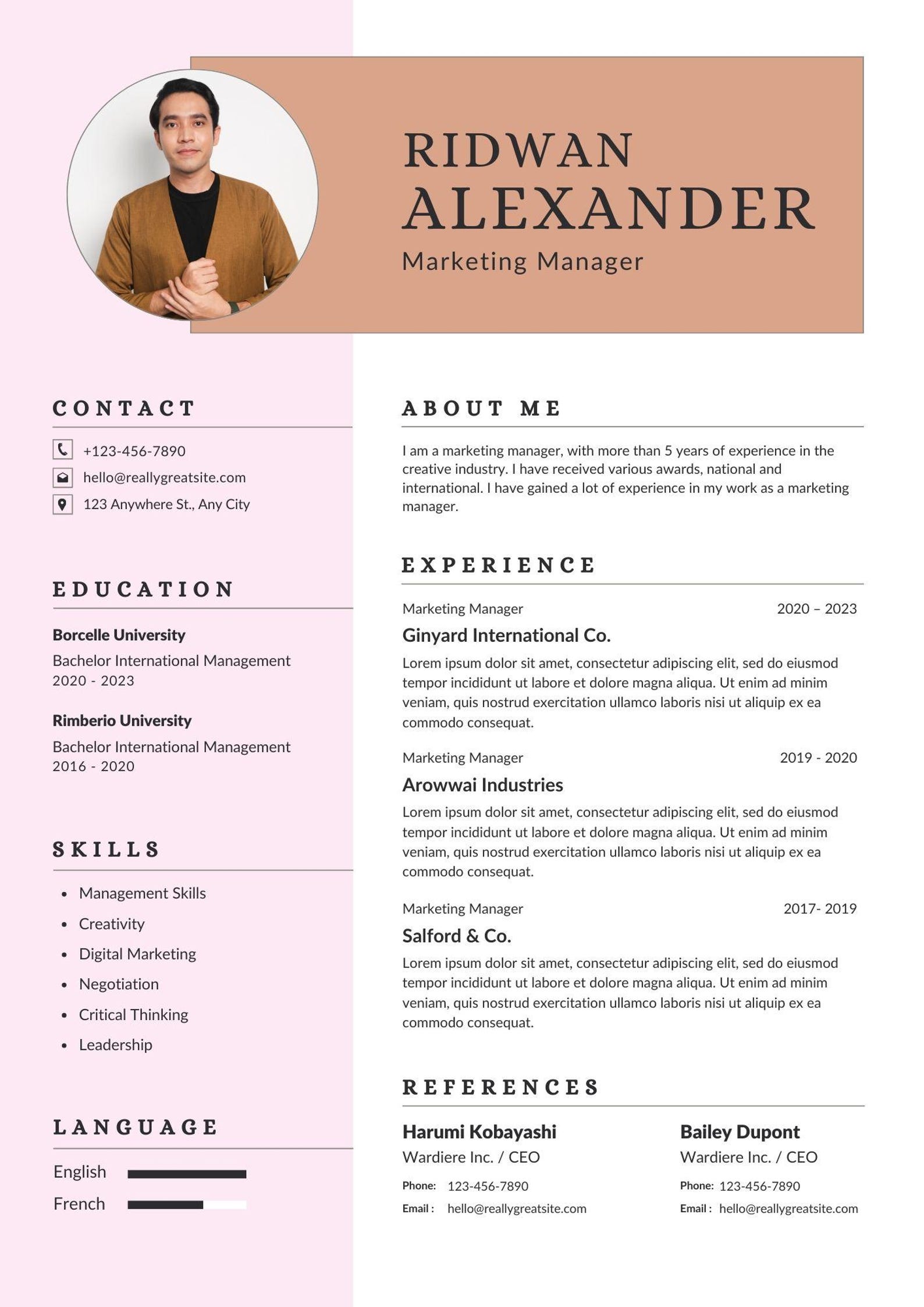 RESUME TEMPLATE - Etsy