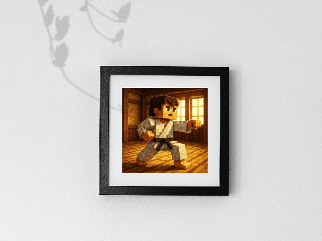 Minecraft Style Karate Martial Arts Wall Art [digital Download] - Etsy