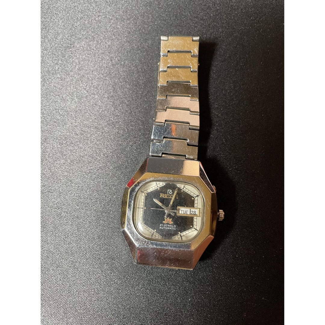 Vintage Ricoh 21 Jewels Automatic Watch | Black Dial | Day-date | 1970s ...