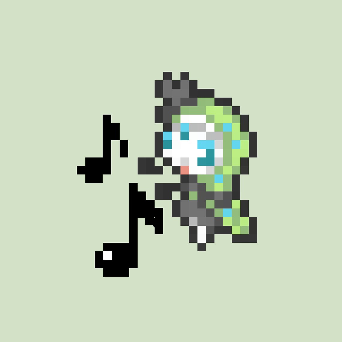 Meloetta Embroidered Pokemon Pixel Sprite Cloth Pin - Etsy