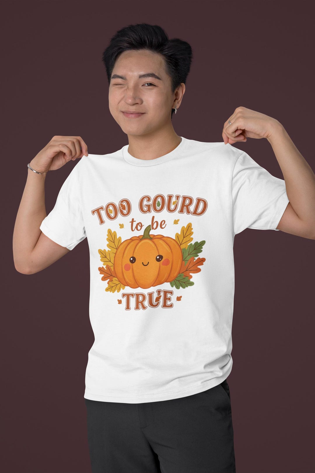 Fall Pumpkin T-shirt: 'too Gourd to Be True' Autumn Tee - Etsy