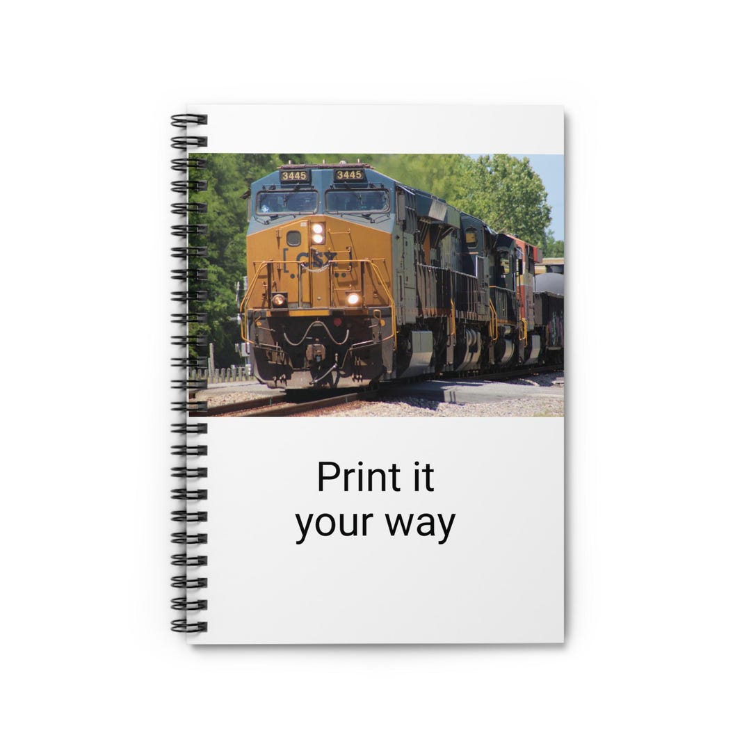 CSX Locomotive Spiral Notebook: Train Enthusiast Journal - Etsy