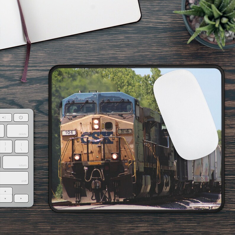CSX Train Photo Gaming Mouse Pad - Unique Desk Decor, Railroad Lover ...