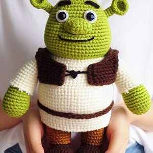 Shrek Amigurumi Toy, Handmade Toys, Step by Step Diy, Diy Crochet ...