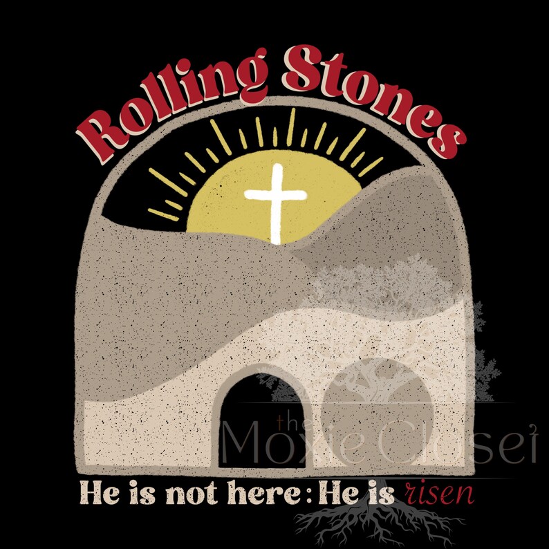 Jesus Rolling Stones PNG, Empty Tomb PNG, He is Risen PNG, Scripture ...