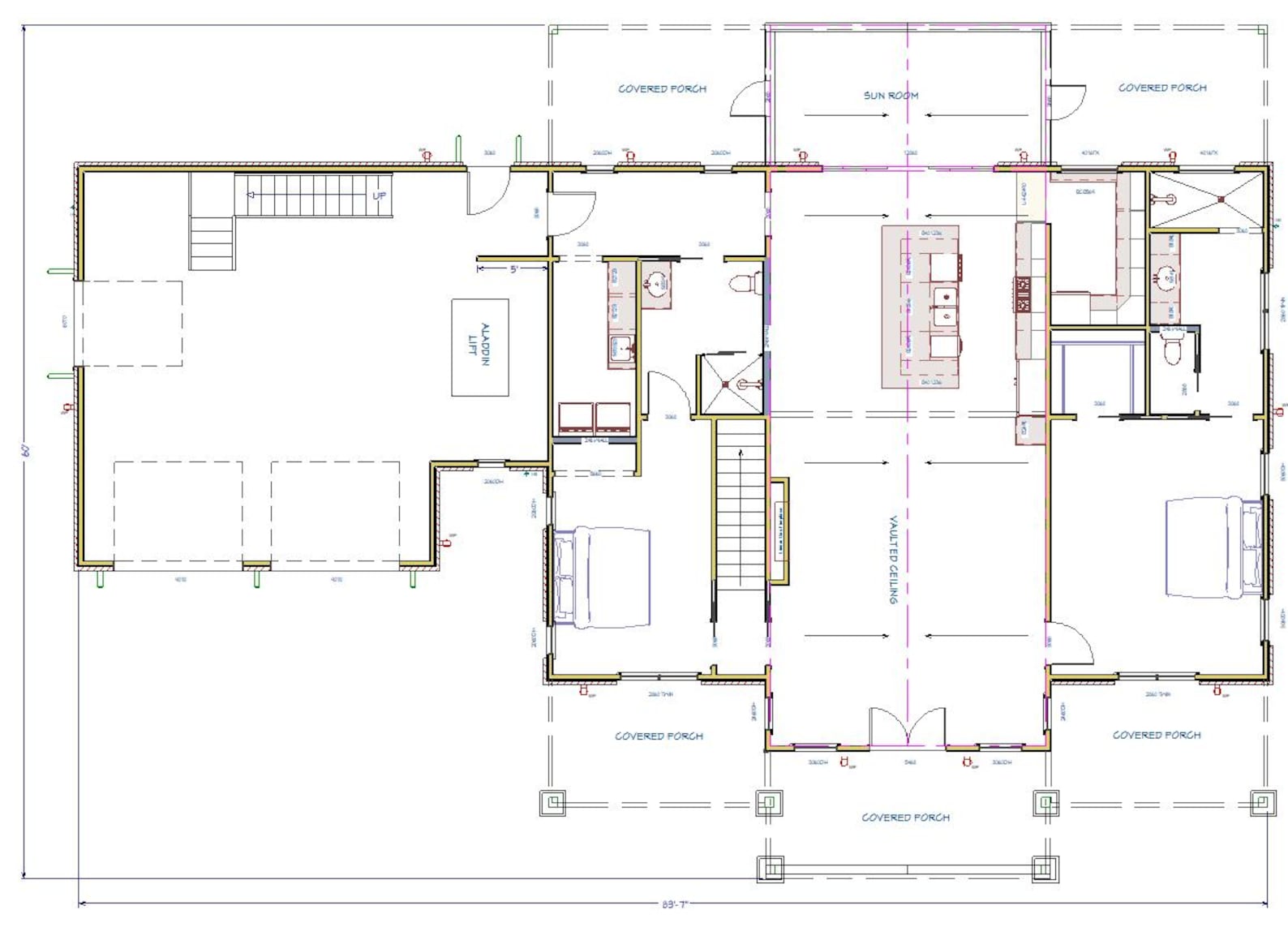 Custom Farmhouse House Plan With Basement - Etsy