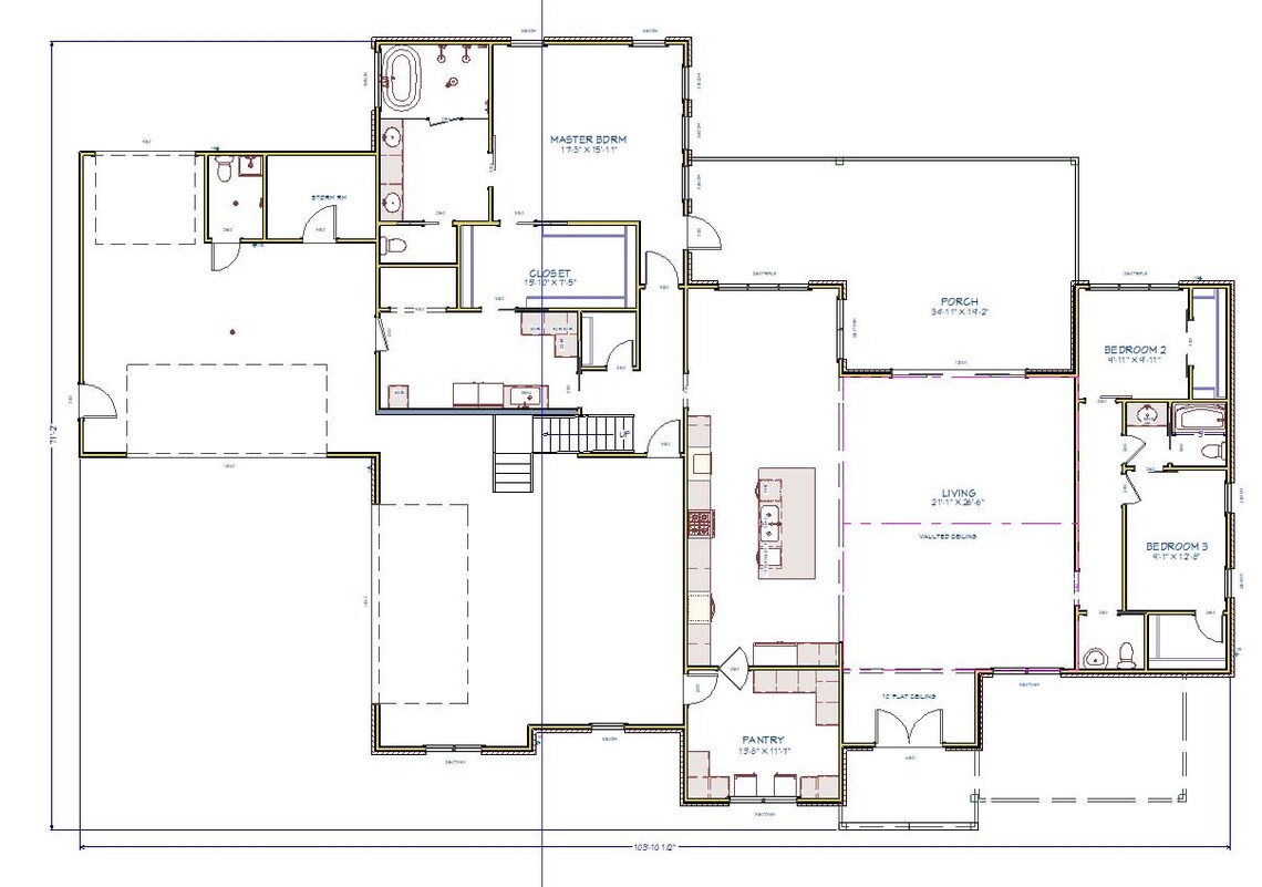 Custom 4 Bedroom Farmhouse Plans - 3500 Sqft - Etsy