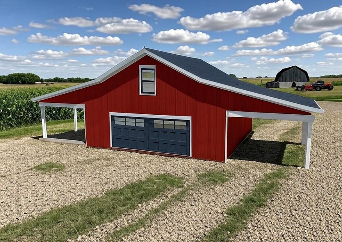 32X60 Barn Style Garage Shop Plans - Etsy